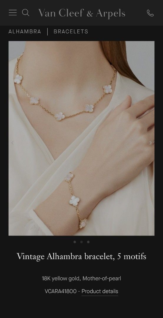 Van Cleef & Arpels 5 Motifs Alhambra Bracelet, Luxury, Accessories on Carousell