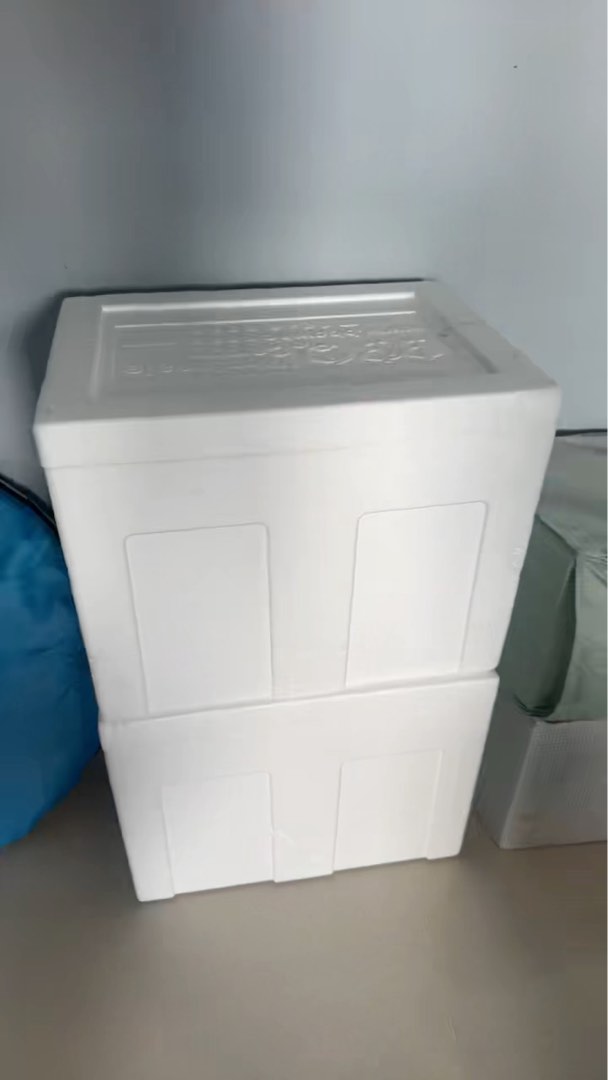 White Styrofoam Box with Lid, Furniture & Home Living, Home Improvement ...