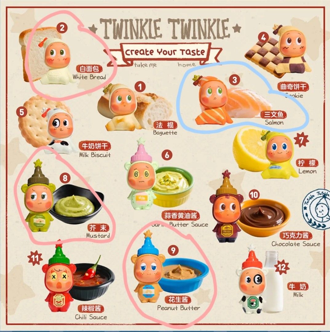 WTT/WTS BNIF Twinkle Twinkle Create Your Taste - Pretzel, White Bread ...