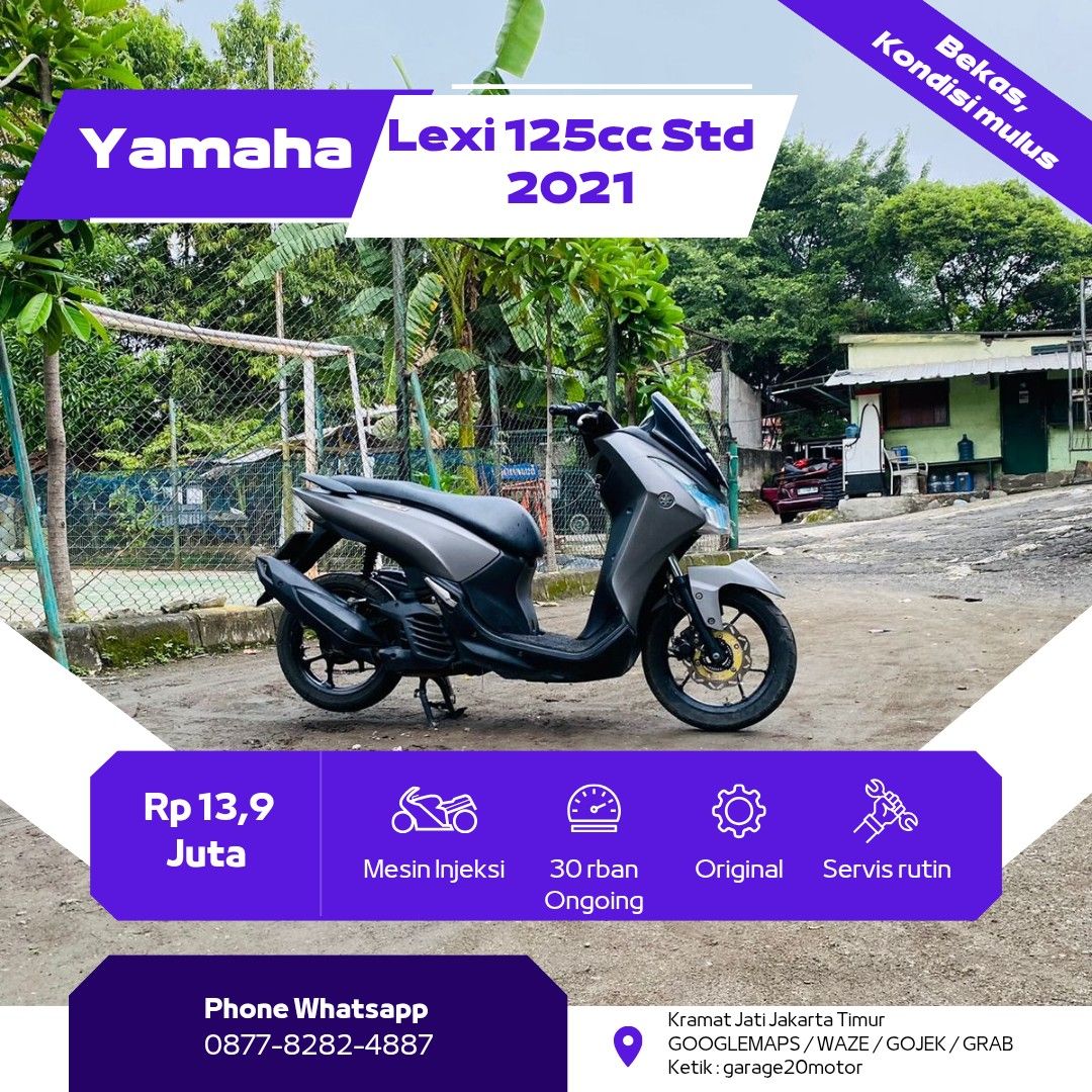 Yamaha Lexi 125cc bluecore Fi tahun 2021, Motor di Carousell