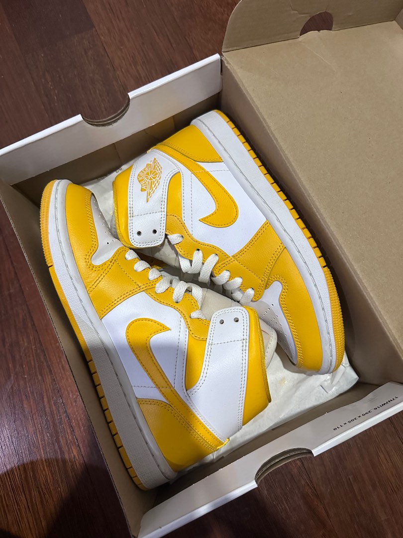 Yellow Air jordan high cut, Women's Fashion, Footwear, Sneakers on ...