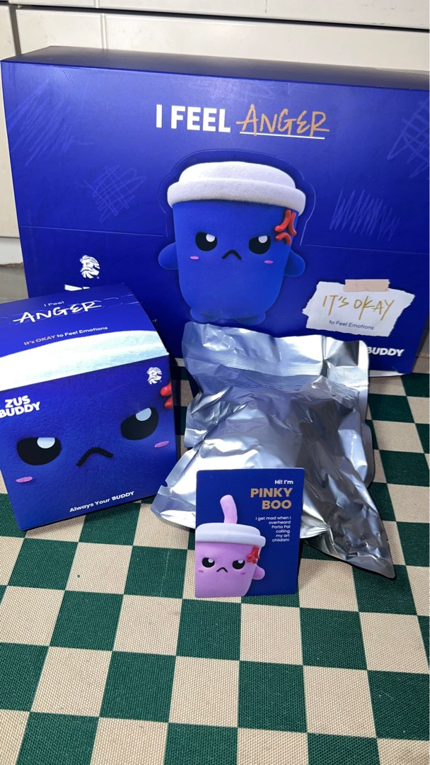 Zus Buddy Plushie Keychain - PINKY BOO(ANGER), Hobbies & Toys, Toys ...