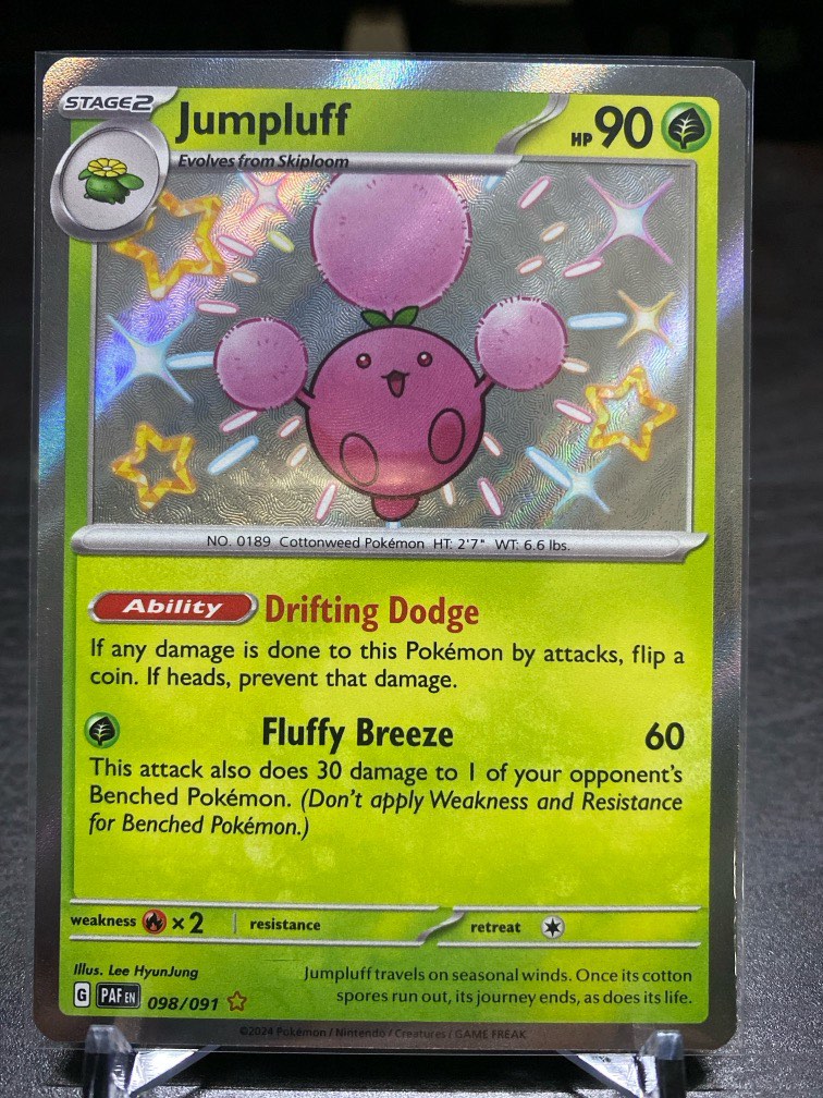 2024 english jumpluff baby shiny 098/091 PAF en paldean fates pokemon ...