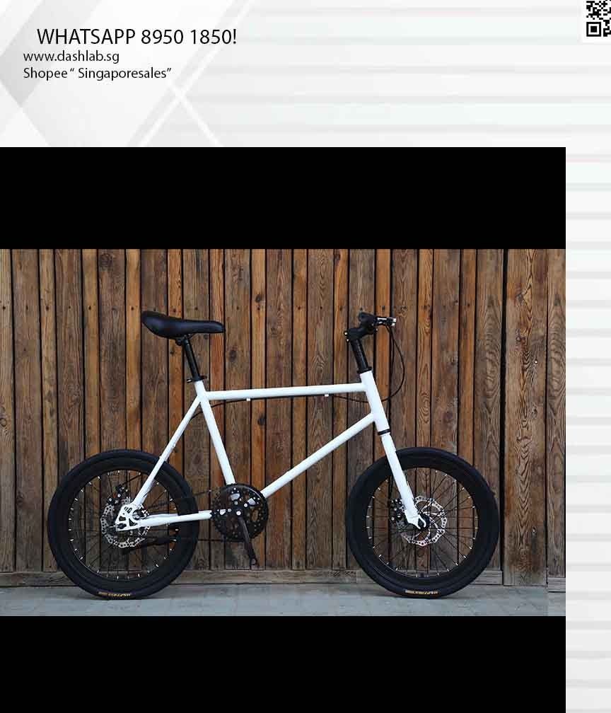 20 Inch 1 Speed [White] MINI VELO Bicycles Fixie Bike Lightweight Road ...