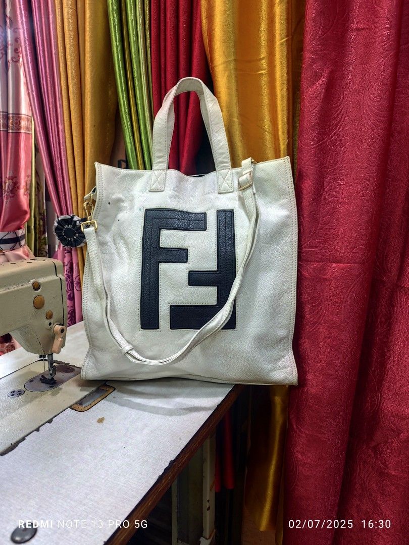Authentic Fendi In Elegant Leather Tote Bag Like Loro Piana The Row ...