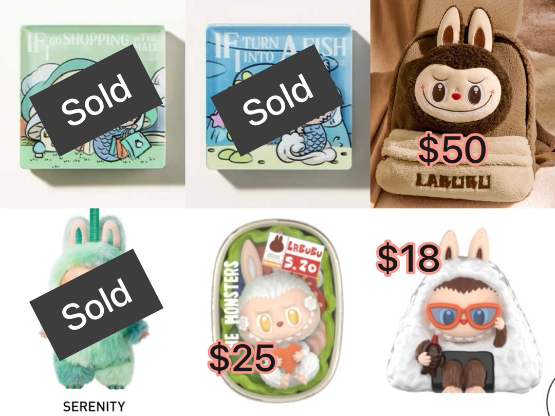 [BNIF LABUBU] EXCLUSIVE ITEMS MAGNET FISH SHOPPING SALAD ONIGRI V3 ...