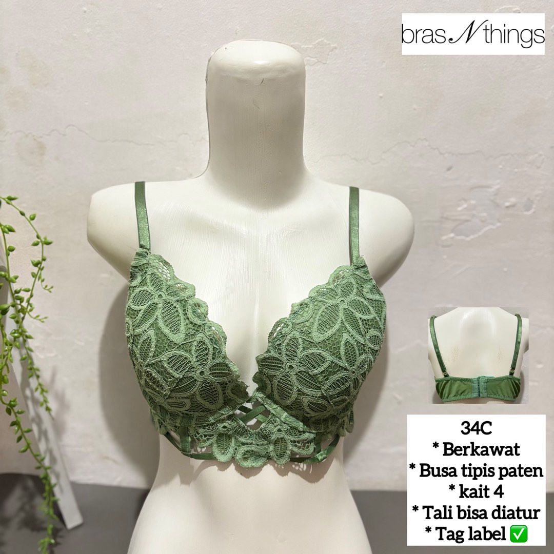 Bras n Things Bra Brukat Wanita 34C, Fesyen Wanita, Pakaian Wanita, Atasan di Carousell