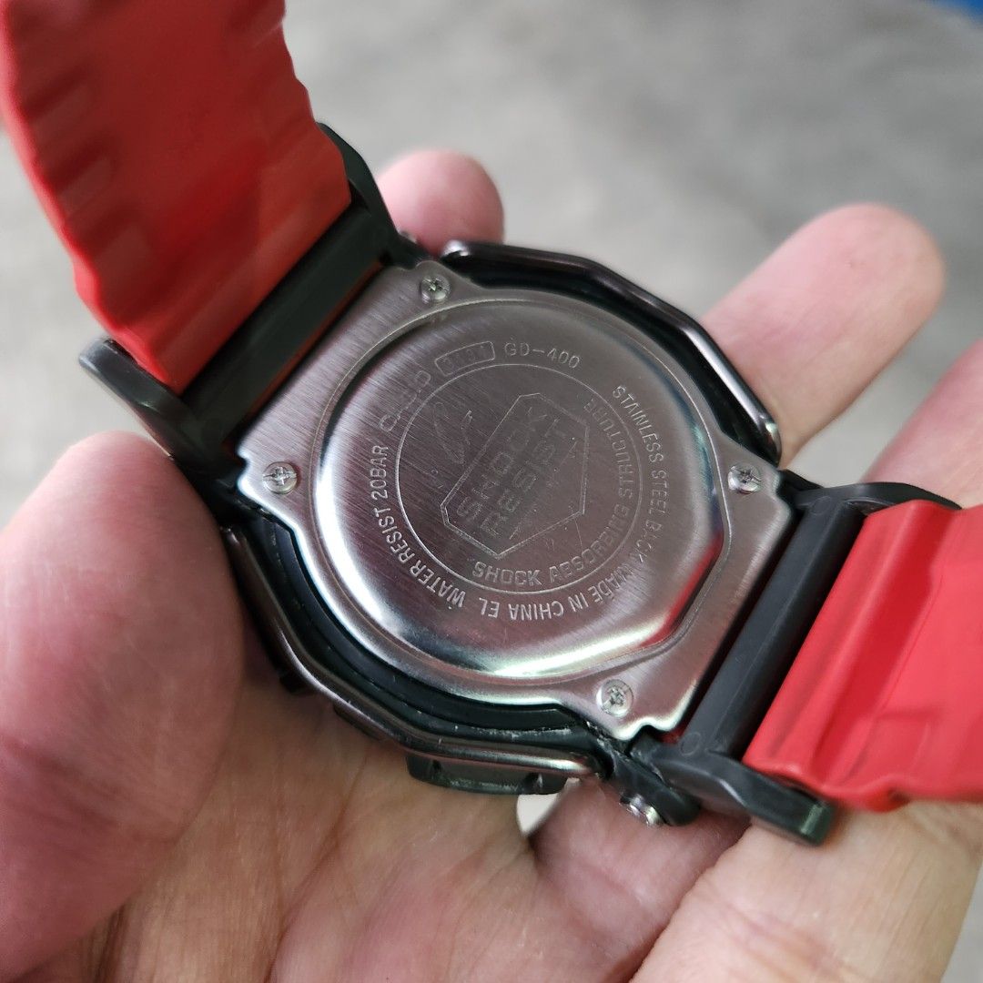 Casio G-shock GD-400-4 Gshock GD400 Original, Fesyen Pria, Jam Tangan ...