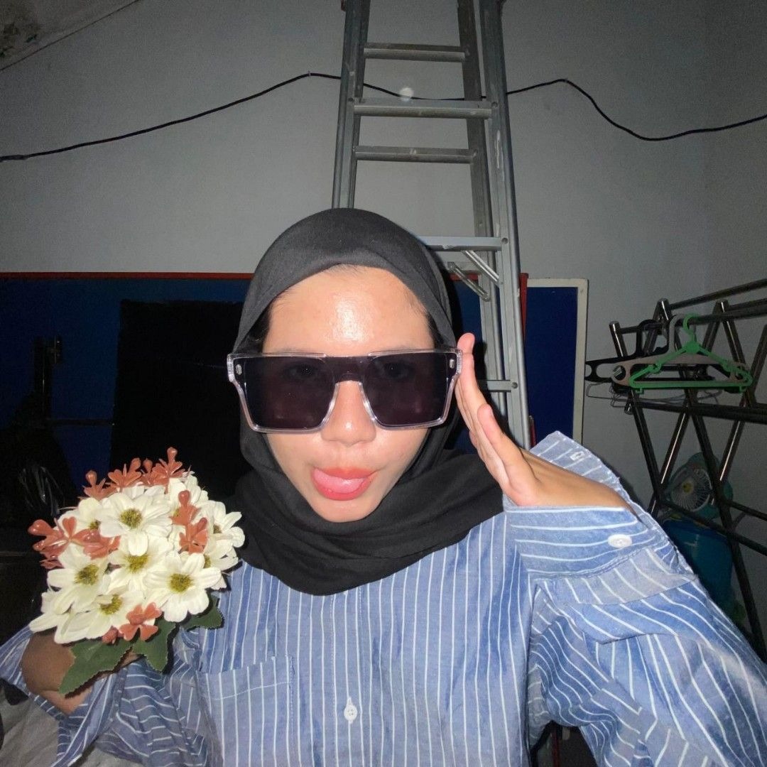 Dj rapper Kacamata rimless grey black clear square big frame besar ...