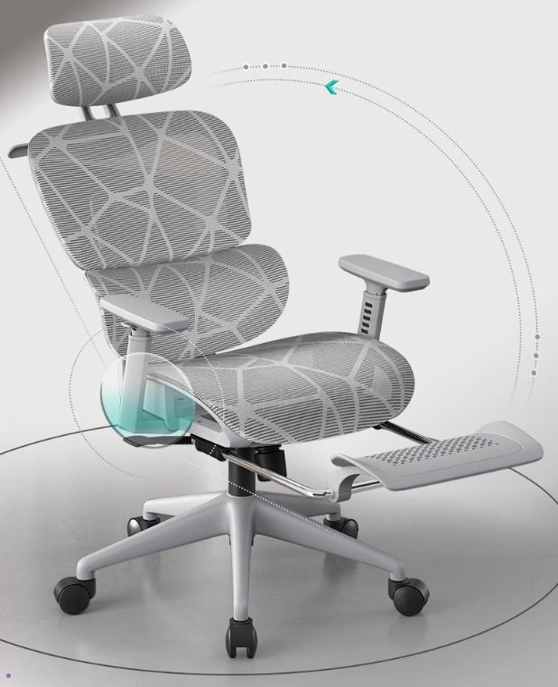 [Free Delivery] Office Chair Ergonomic Height Adjustable Seat fore and ...