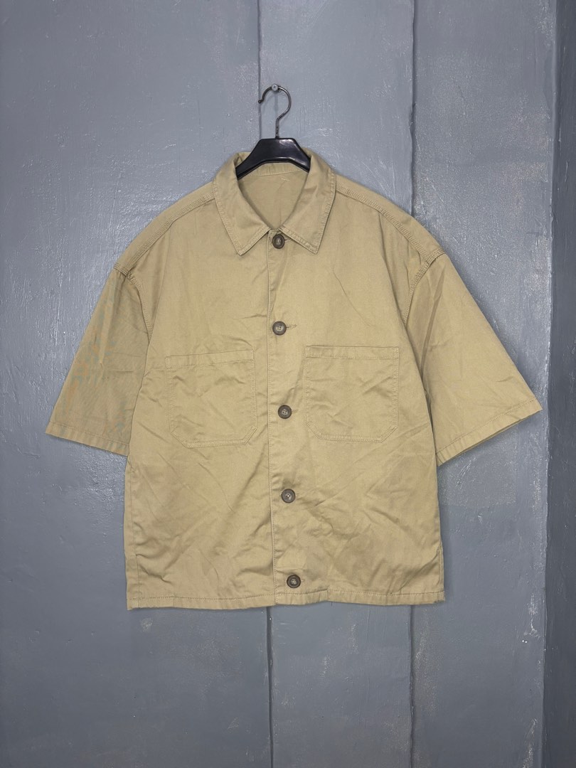 GU Chef Boxy Buttondown Polo, Men's Fashion, Tops & Sets, Tshirts ...