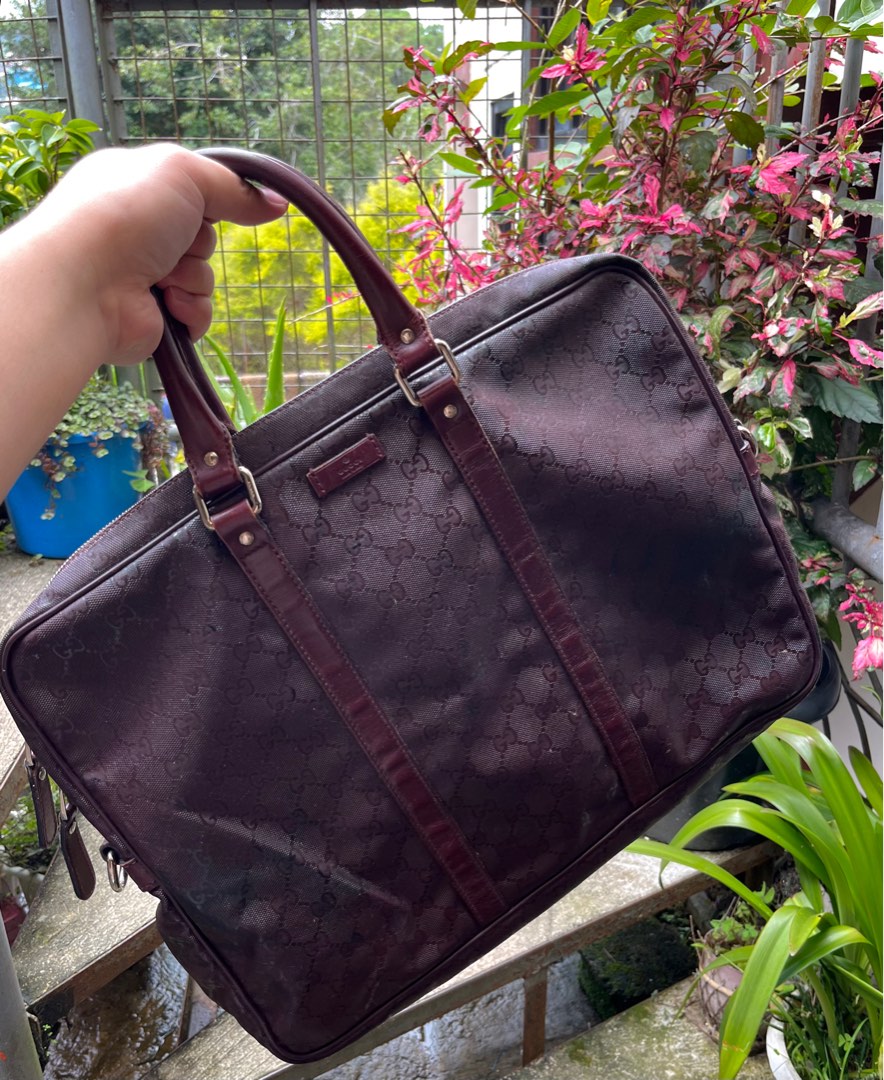GUCCI GG BREIFCASE, Luxury, Bags & Wallets on Carousell