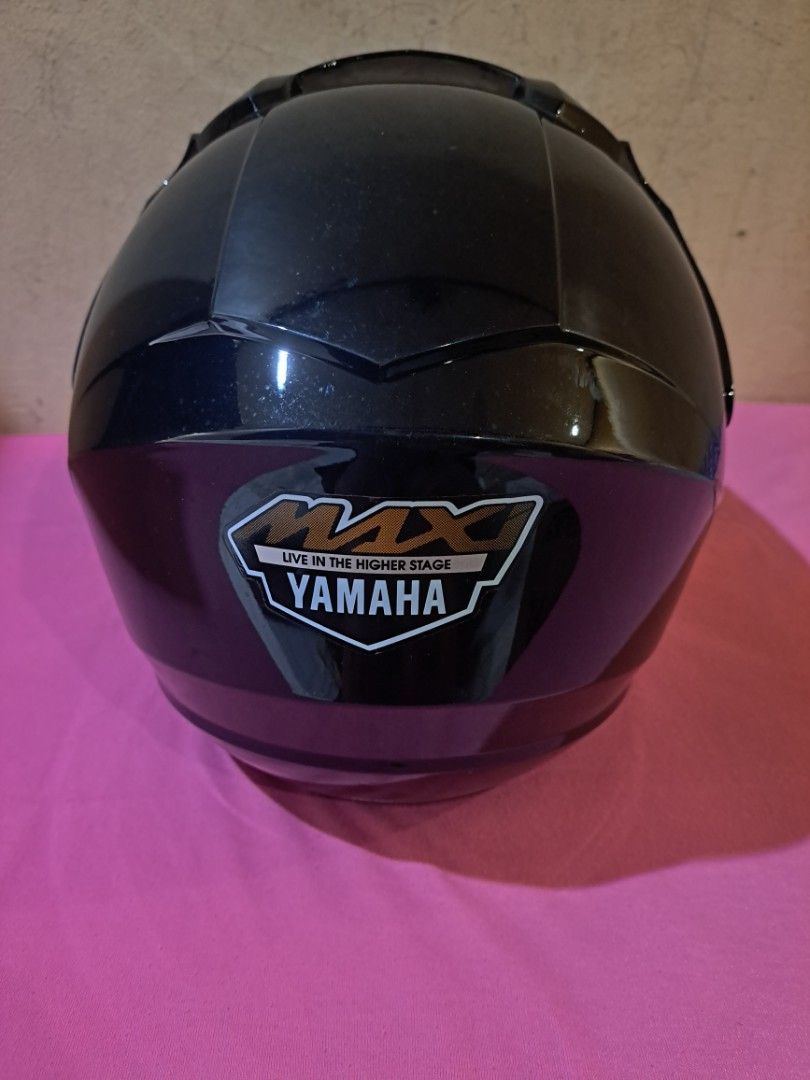Helm Yamaha Original Maxi Black Gold, Motor di Carousell
