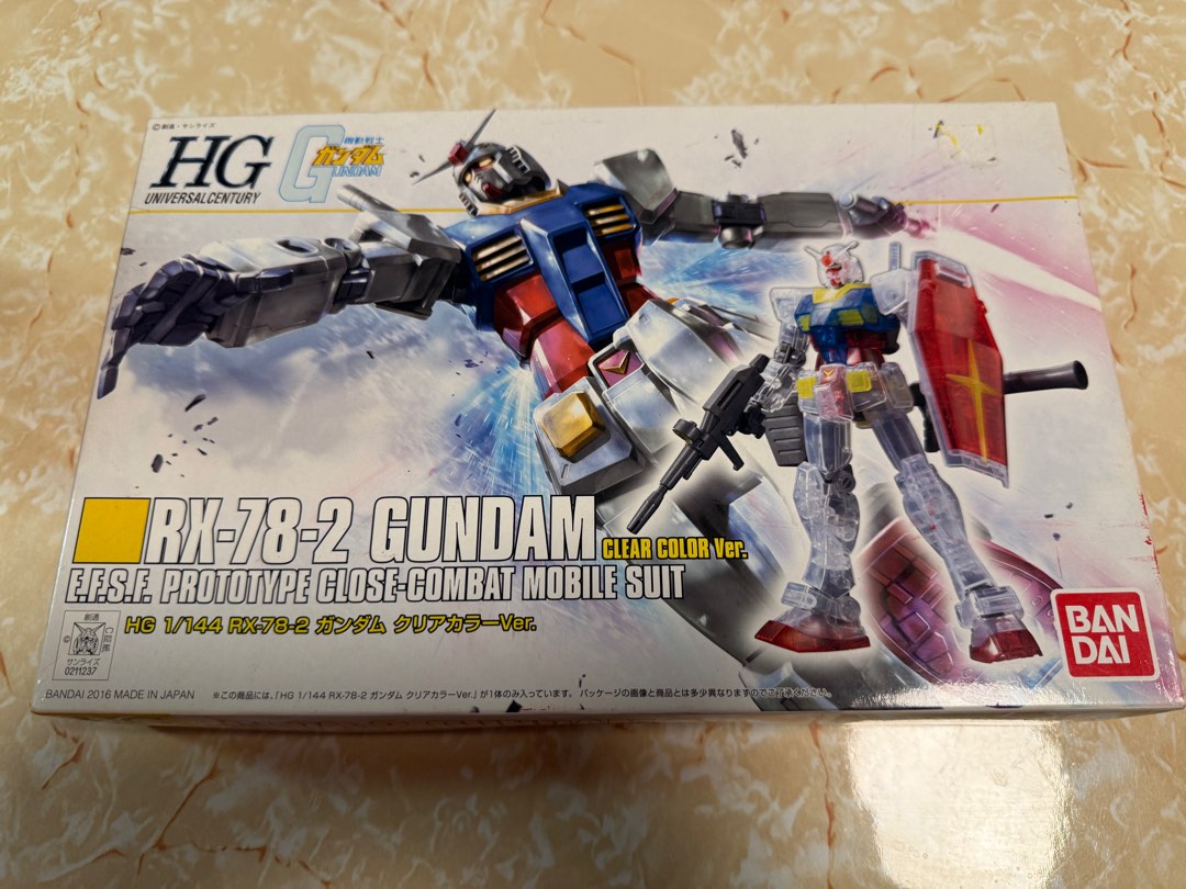 HG 1/144 RX-78-2 Gundam Clear Color Ver 元祖高達 透明版, 興趣及遊戲, 玩具 & 遊戲類 - Carousell