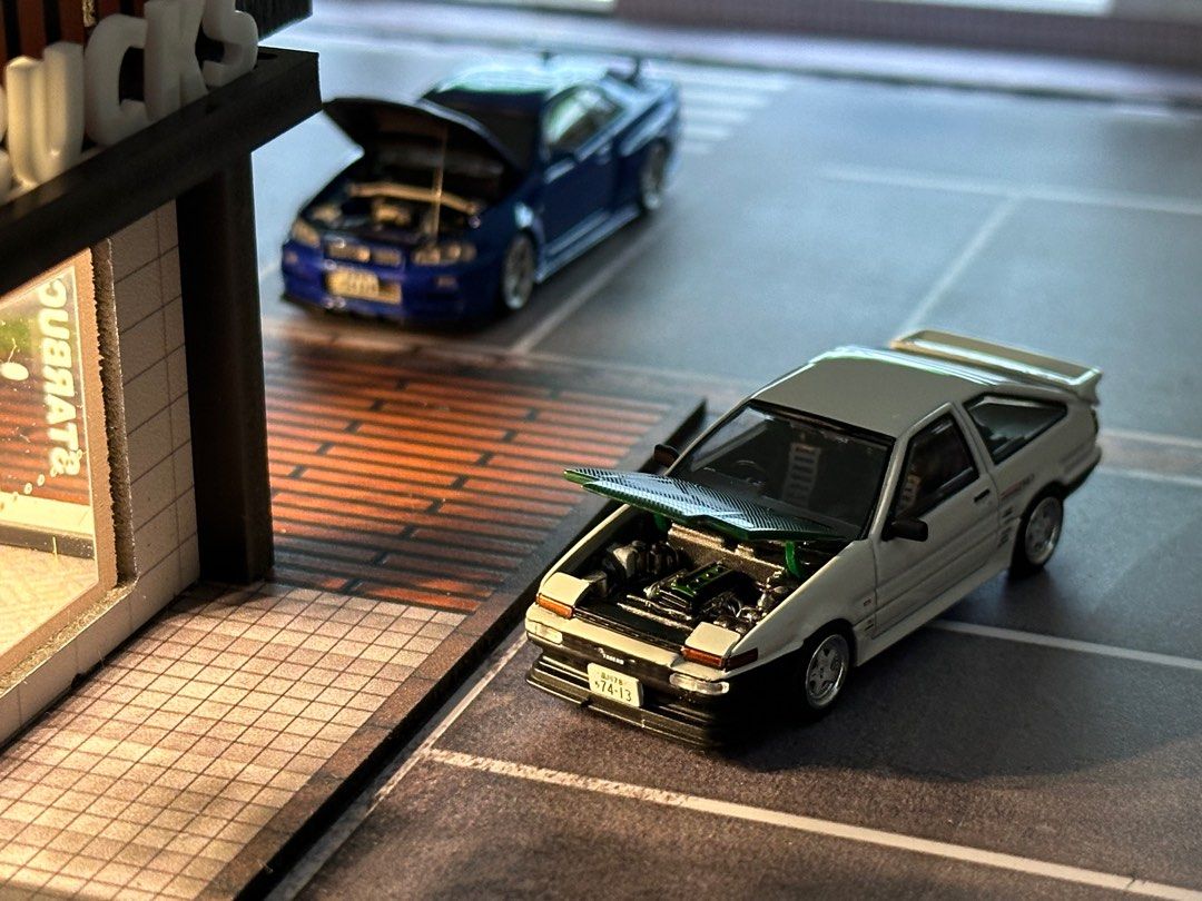 Hobby Japan DK AE86 and time micro Skyline r34 unsealed, Hobbies & Toys, Toys & Games on Carousell