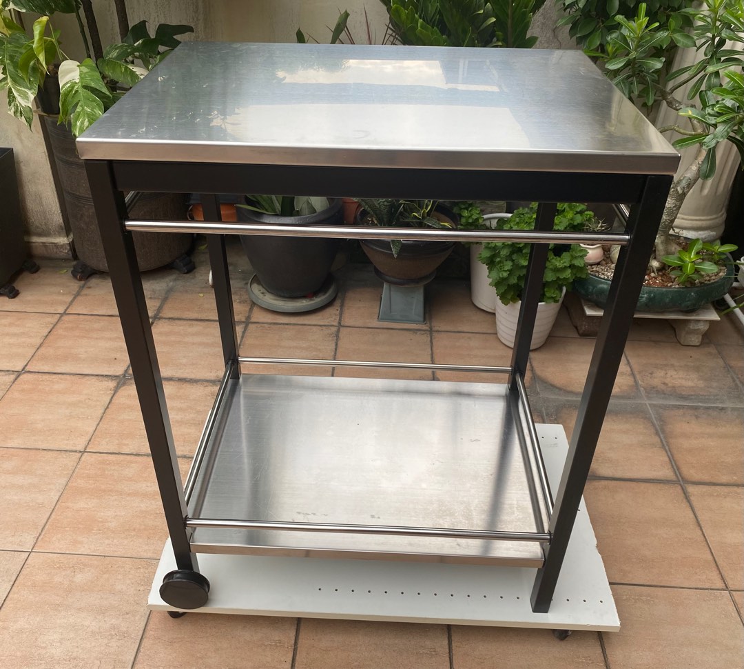 IKEA KLASEN kitchen / outdoor grill table serving cart trolley ...