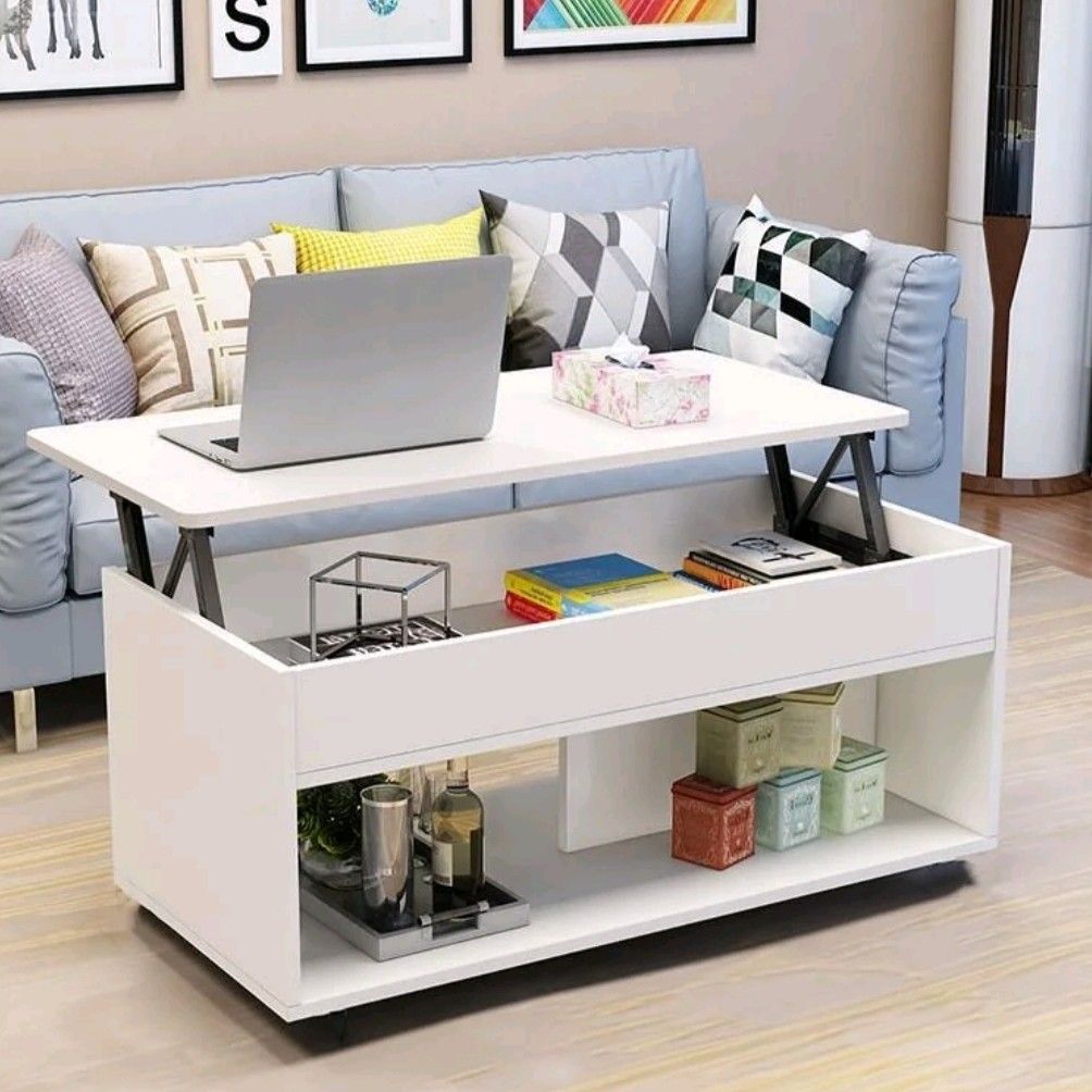 Lift Top Coffee Table | Living Room Center Table | Hidden Storage Tea ...