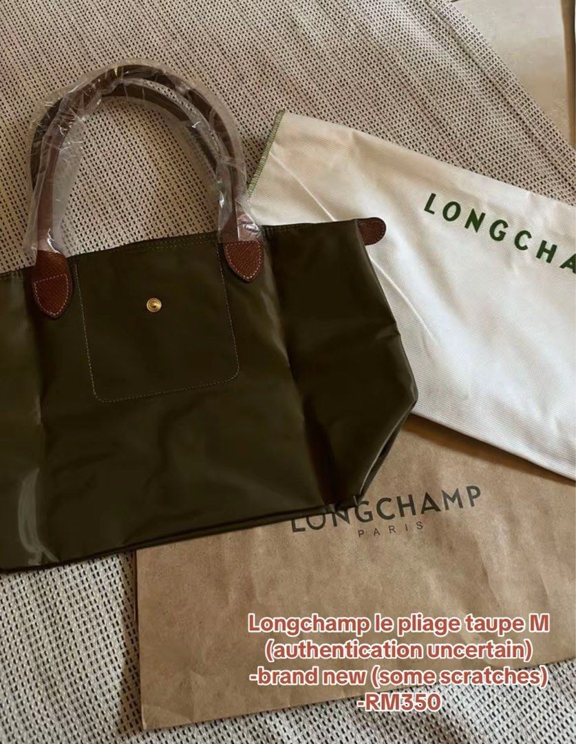 Longchamp le pliage taupe M, Luxury, Bags & Wallets on Carousell