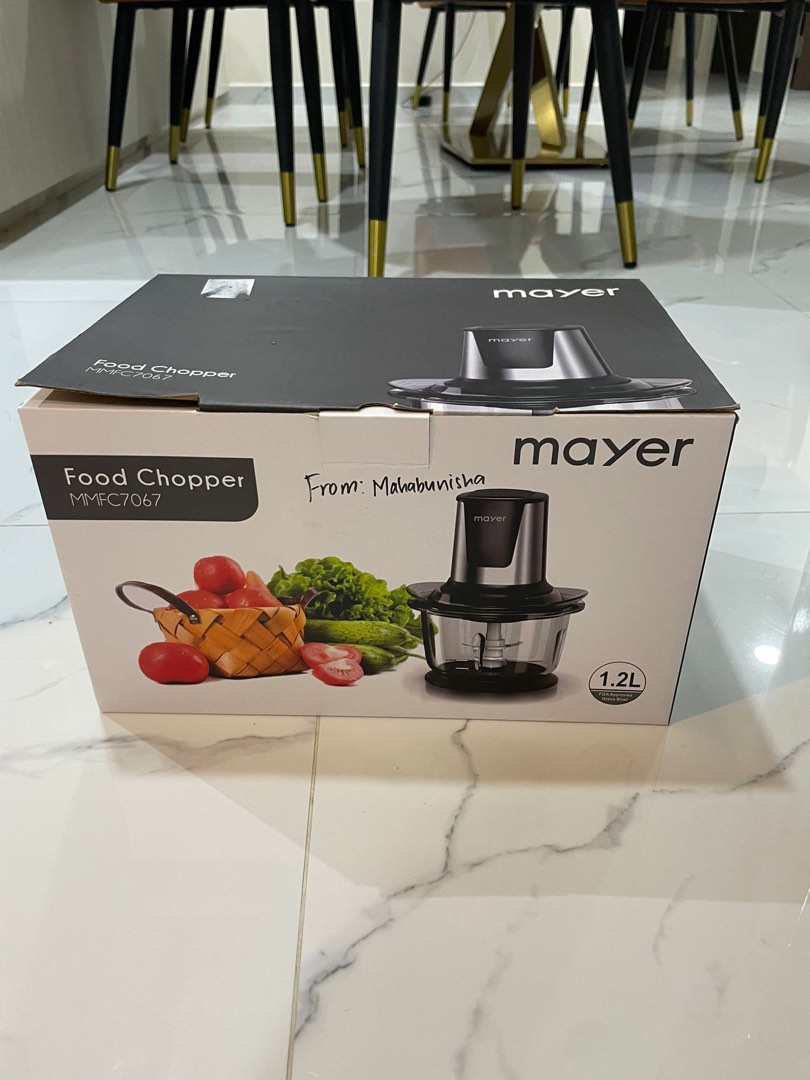 Mayer Glass Food Chopper, TV & Home Appliances, Kitchen Appliances ...