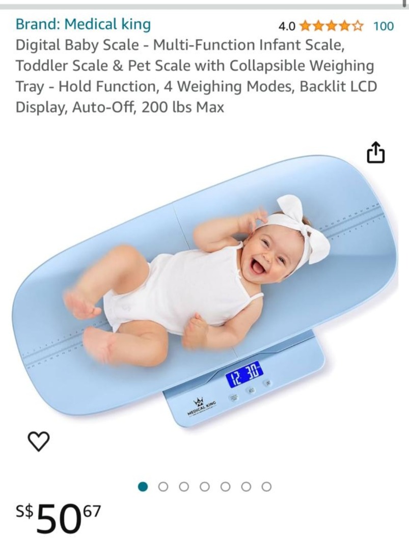 Medical King Digital Baby Scale, Health & Nutrition, Health Monitors ...