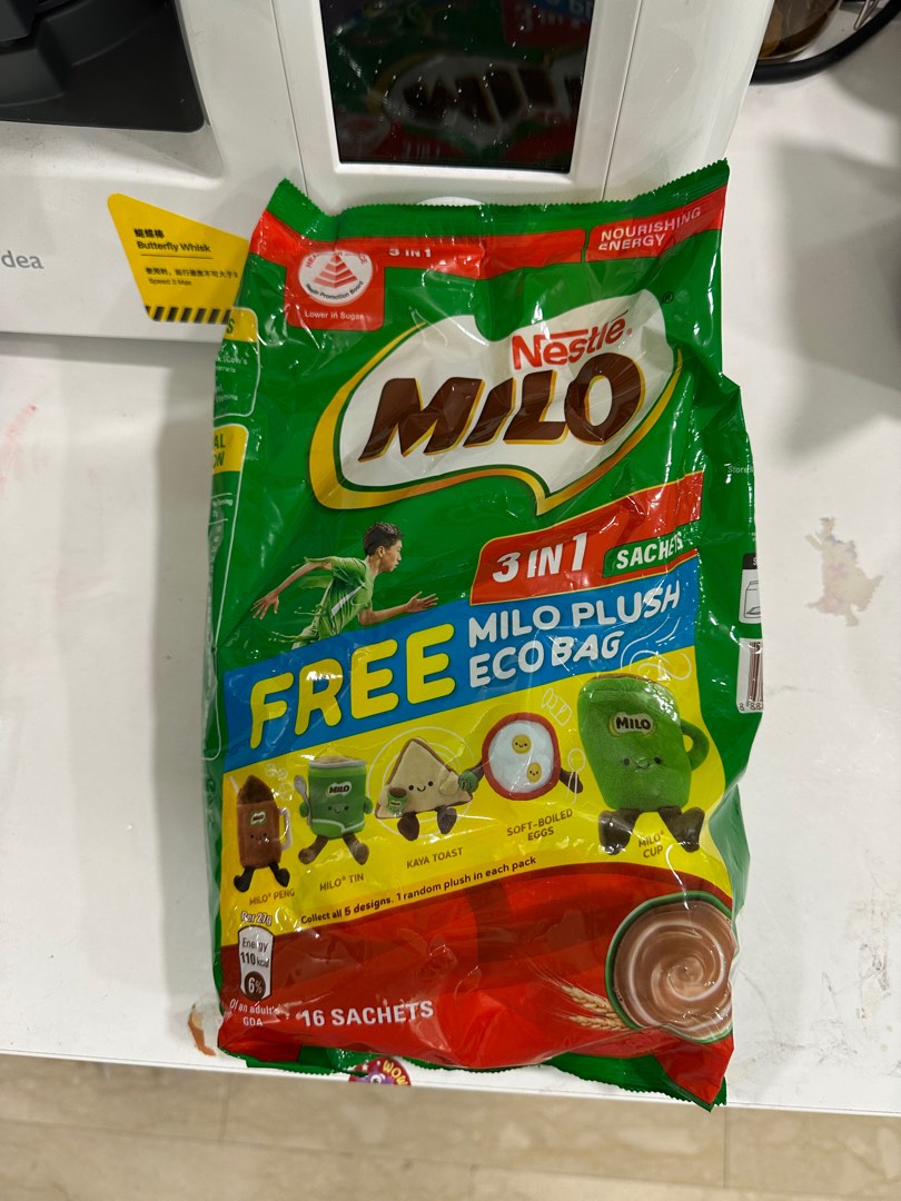 Milo 3 in 1, Milo Tin plush recycle eco bag, sealed pack, Food & Drinks ...