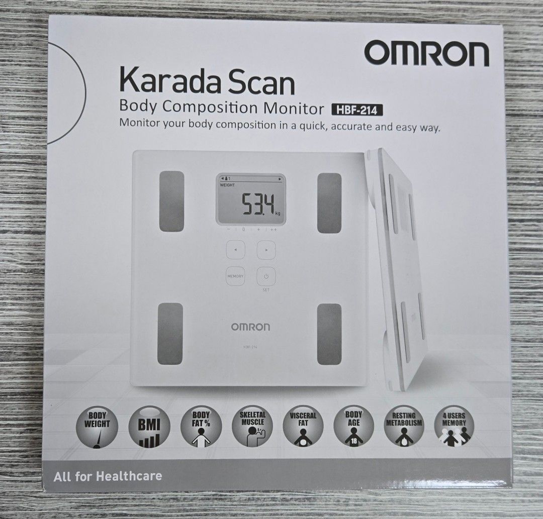 Omron Karada Scan Body Composition Monitor HBF-214, Health & Nutrition ...