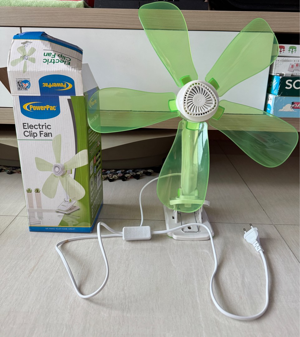 Power Pac Mini Electric Clip On Officr Desktop Fan Silent and Powerful ...