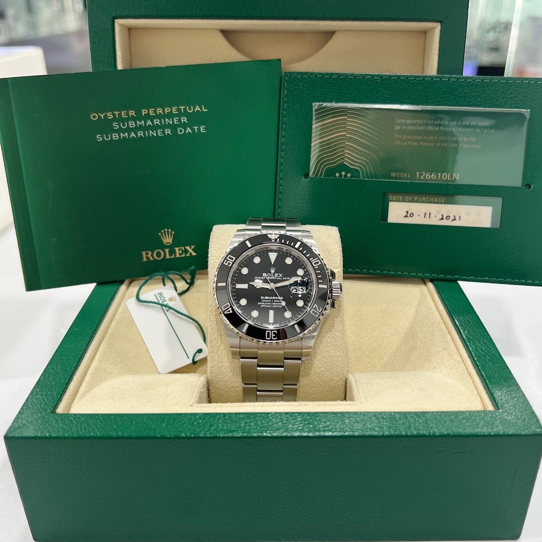 Pre Owned Rolex Submariner Date Black 41mm Ceramic Bezel Dated Year ...