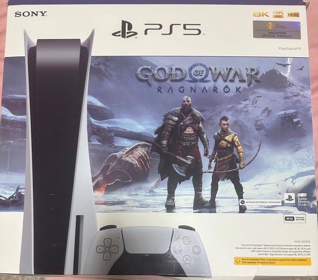Ps5 disc with 1 controller & games: Gran Turismo 7 - God of War - Astro ...