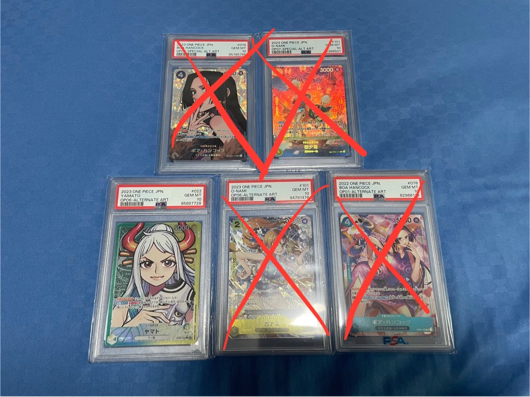 PSA10 Boa SP, Onami SP, Onami AA, Boa AA, Yamato Leader One Piece TCG ...