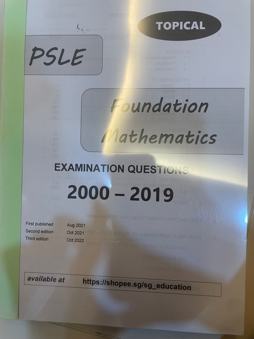 PSLE Foundation Mathematics Examination Questions 2000-2019, Hobbies ...