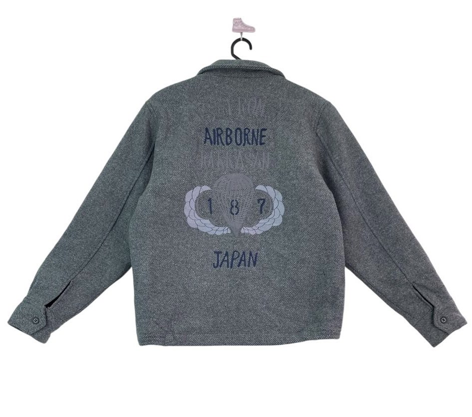 Rare HOUSTON chainstitch logo airbone squadron jacket, Men's Fashion ...