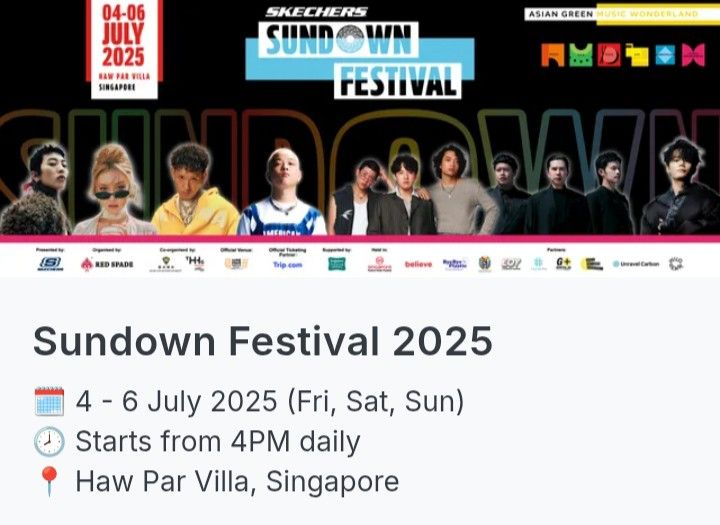 Skechers Sundown Festival 2025 Tickets - 3 Days General Admission ...
