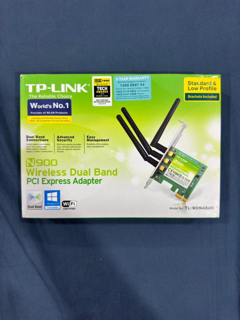 TP-Link TL-WDN4800 N900 WiFi PCIe Adapter | Dual Band, Computers & Tech ...