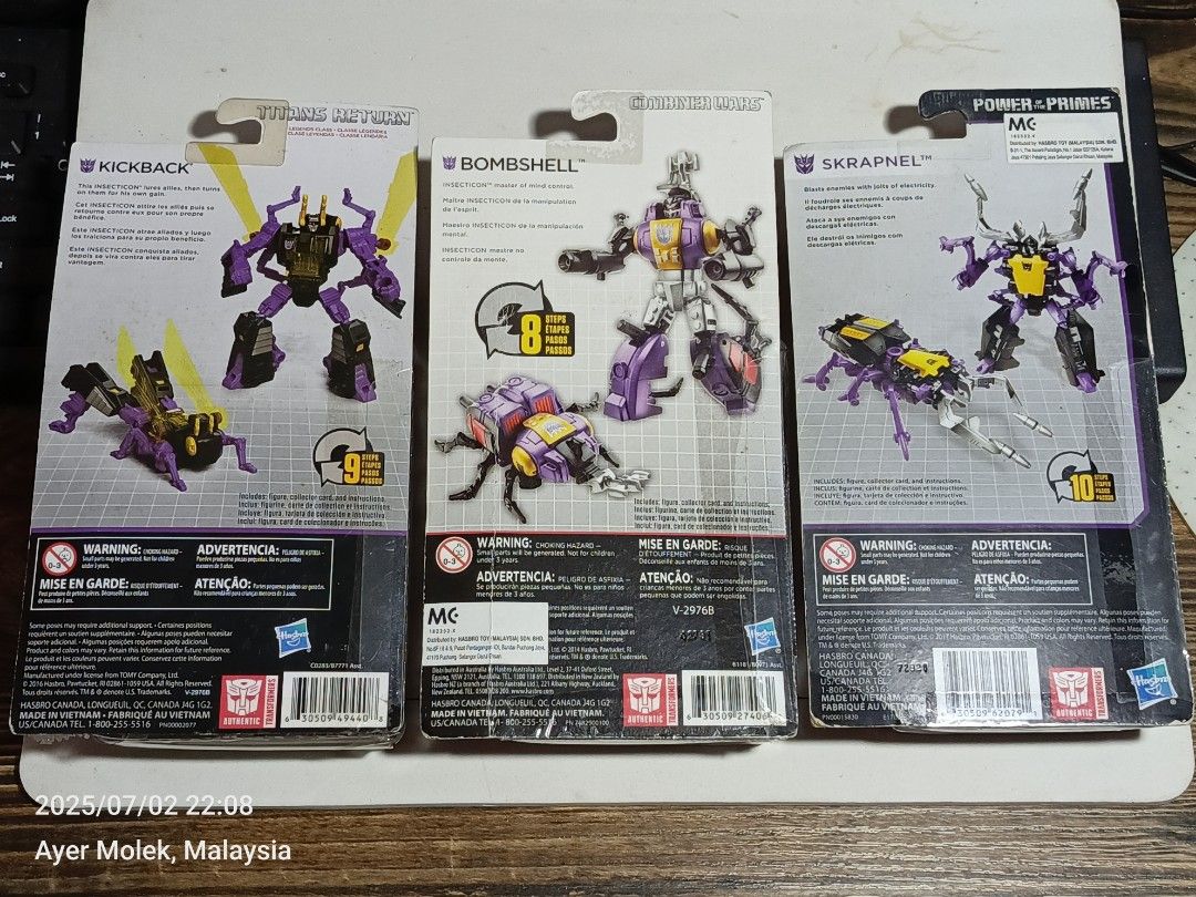 Transformers Insecticon set, Hobbies & Toys, Toys & Games on Carousell