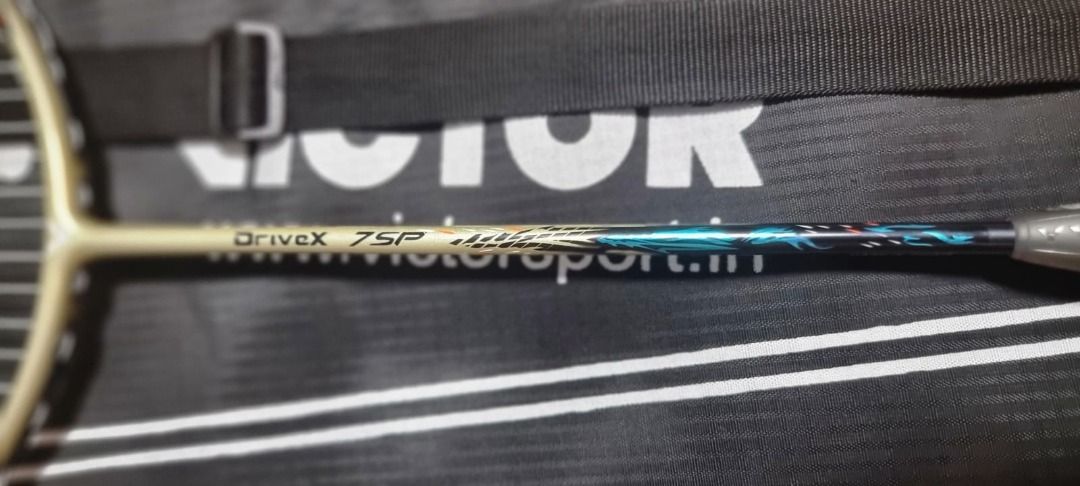 Victor Drive x 7SP Badminton racket DX-7SP Electric gold, Sports ...