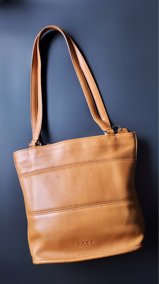 Vintage Coach Toffee Tribeca Shopper Tote Bag Classic Bag, Luxury, Bags ...