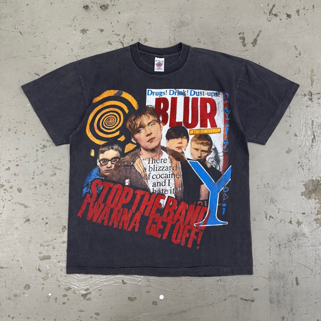 Vintage Mexico Bootleg Blur Band Tee, Men's Fashion, Tops & Sets ...