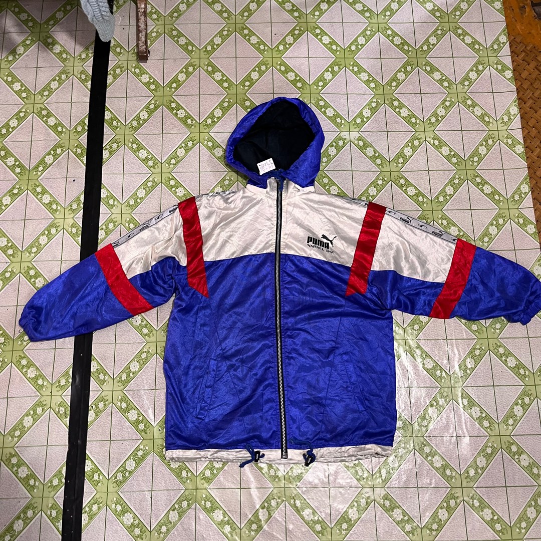 Vintage Puma Colourblock Windbreaker Jacket, Fesyen Pria, Pakaian ...