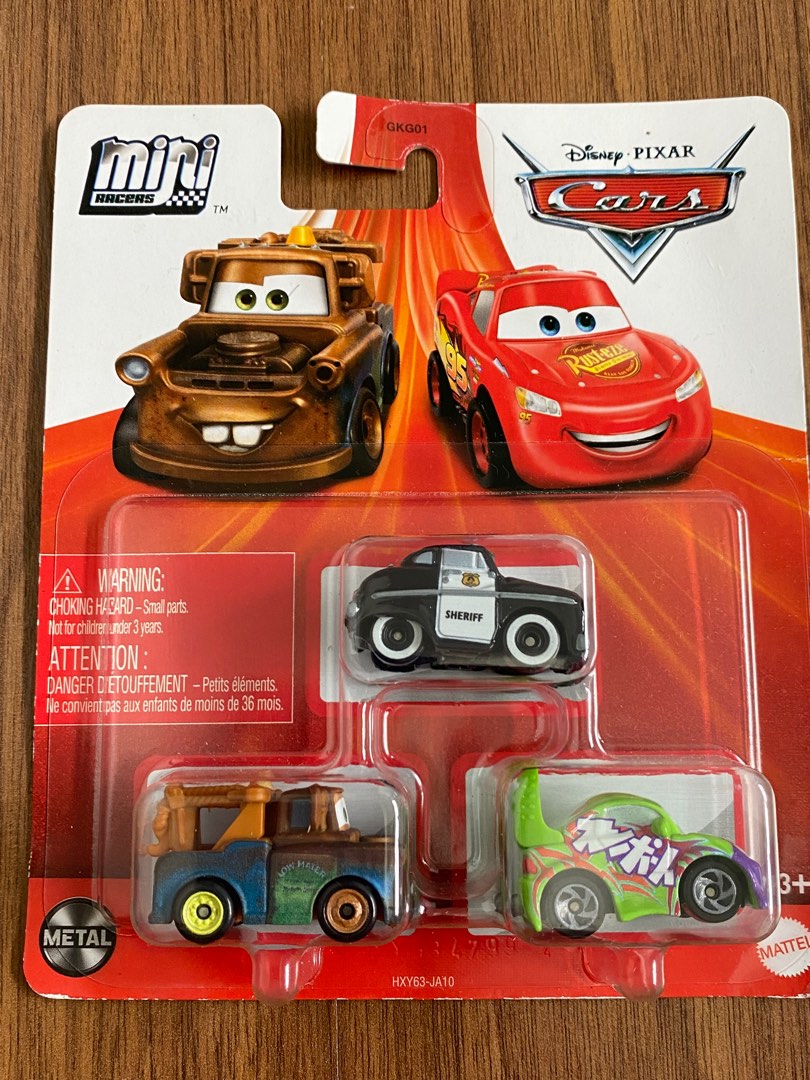 Wingo Sheriff Mater Mini Cars Racers 3 Pack, Hobbies & Toys, Toys ...