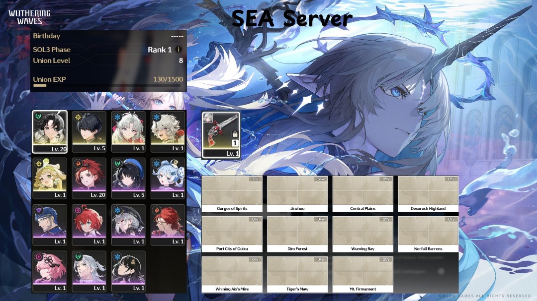 Wuthering Waves/Wuwa starter account Carlotta+Sig, Video Gaming, Video ...