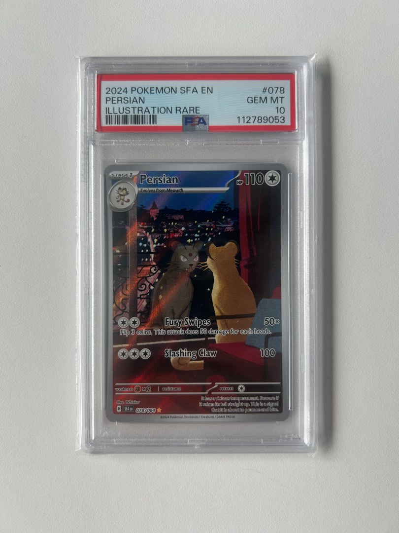 2024 POKEMON SFA EN-SHROUDED FABLE ILLUSTRATION RARE #078 PERSIAN PSA ...