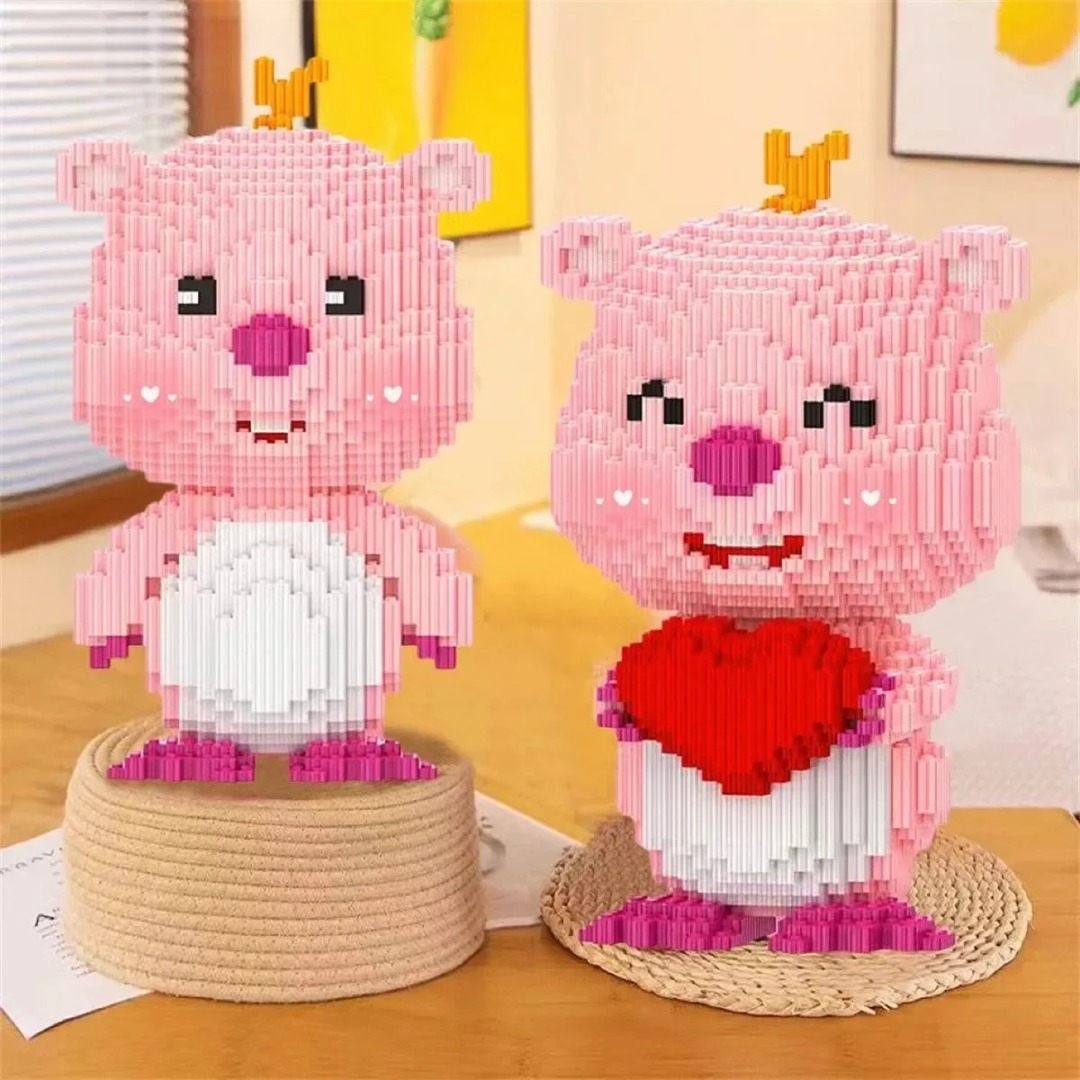 32cm Cartoon Cute Pink Little Beaver Loopy Delicacy Puzzle Three ...