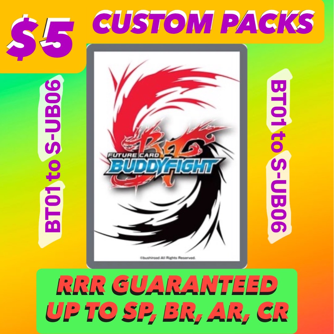 $5 CUSTOM Buddyfight Packs BT01 to S-UB06 Ragnarok 10th Anniversary ...