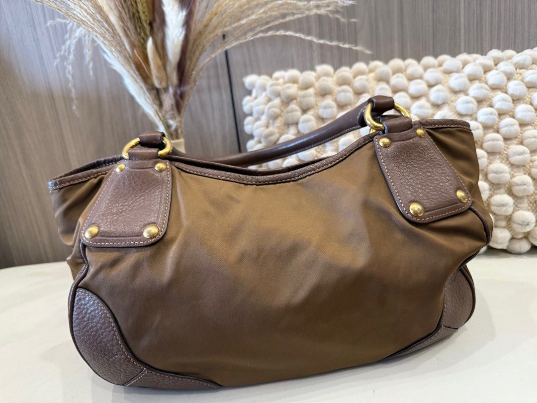 💯% Authentic Prada Nylon Brown Bag- clearance sale, Luxury, Bags ...