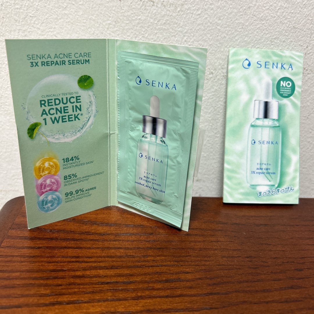 (All) Senka ance care 3x repair serum 3ml travel set sample on Carousell