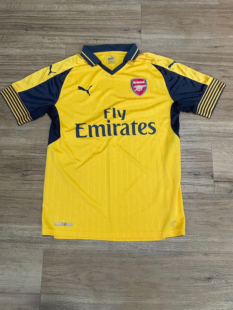 Arsenal 16/17 Away Jersey Puma - Yellow, Men's Fashion, Activewear on ...