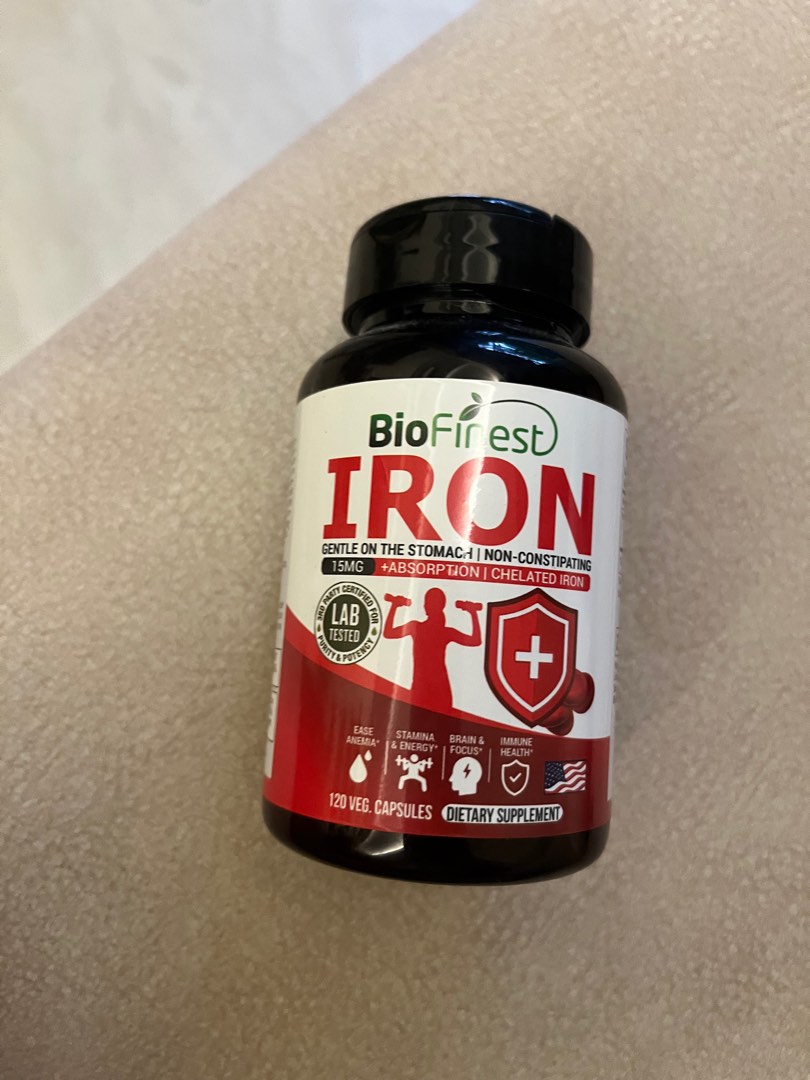 BioFinest Iron 15mg Supplement - 120 Capsules, Health & Nutrition ...