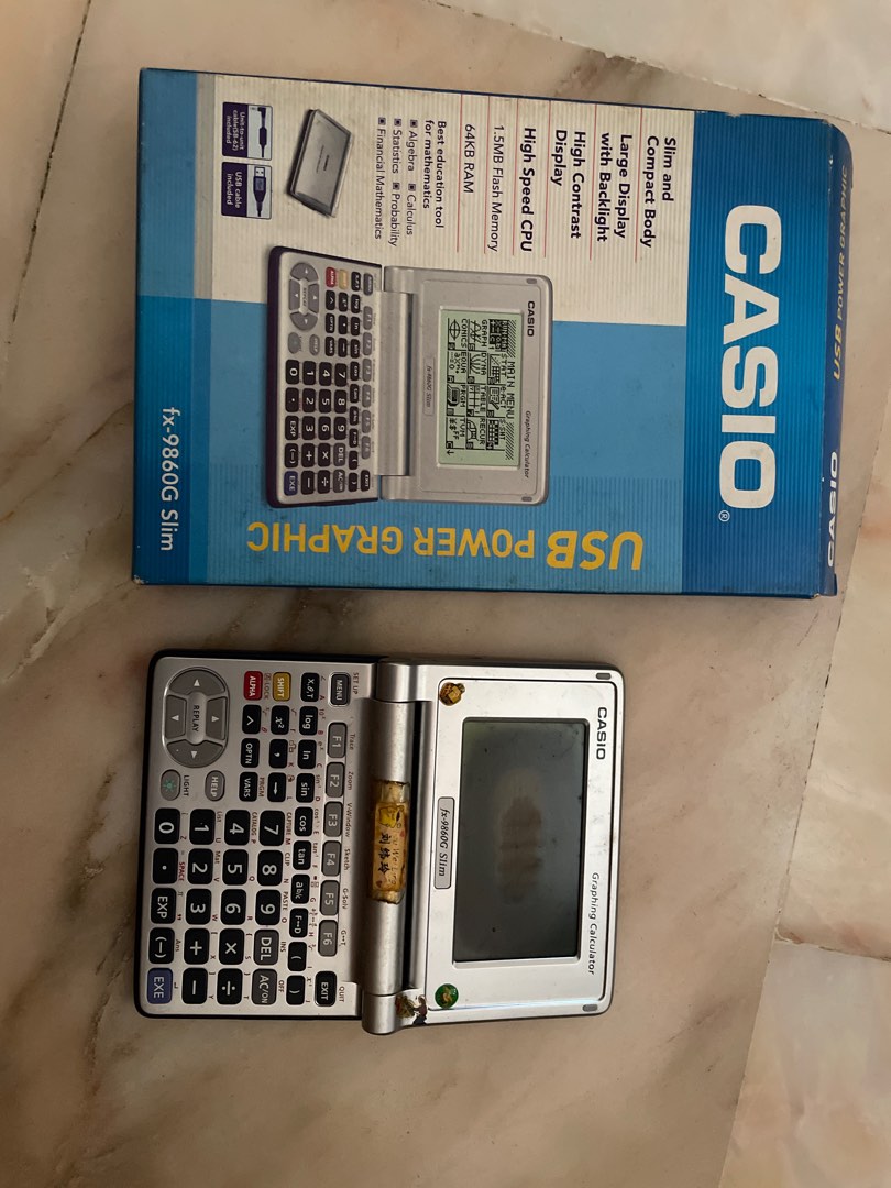 Casio fx-9860G Slim Graphing Calculator, Hobbies & Toys, Stationery ...