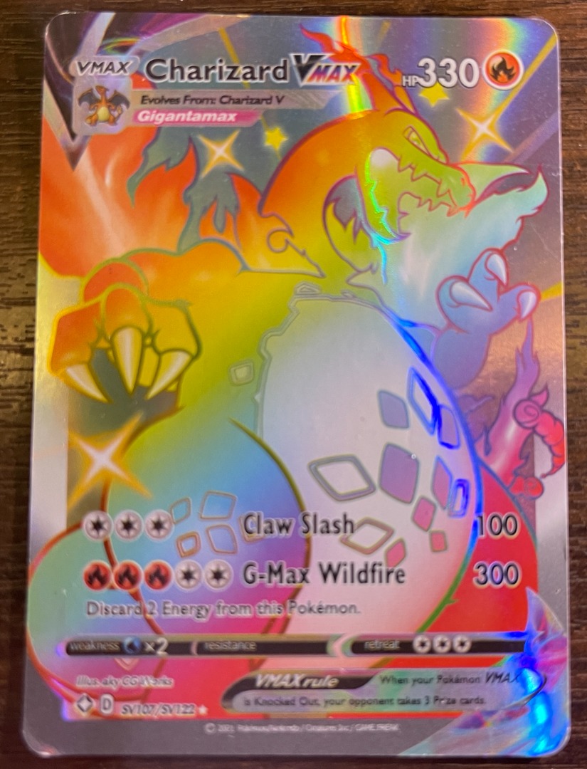 Charizard VMAX Gigantamax SV107/SV122 (Rainbow Rare) Pokemon Card ...